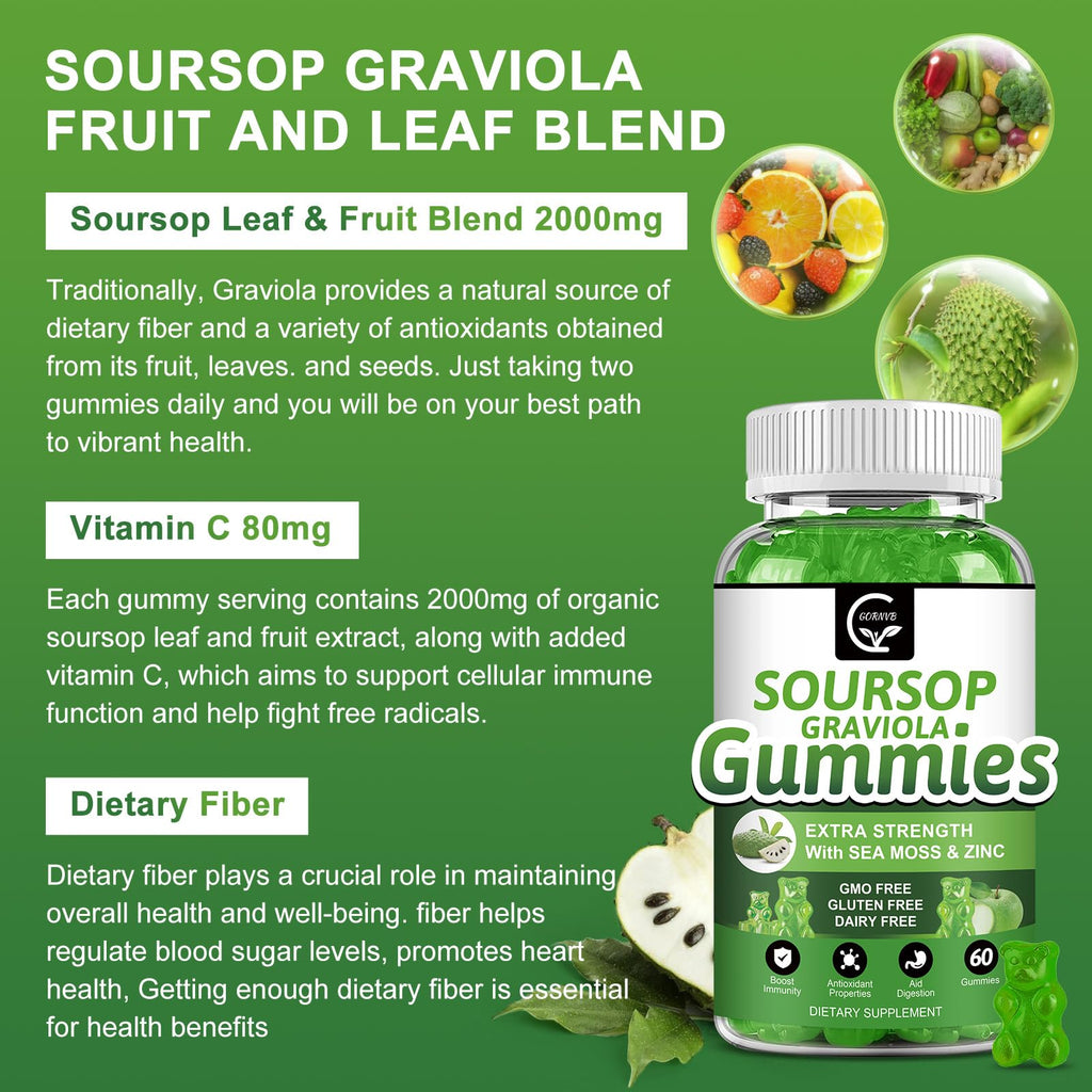 Soursop Graviola gummies for seniors
