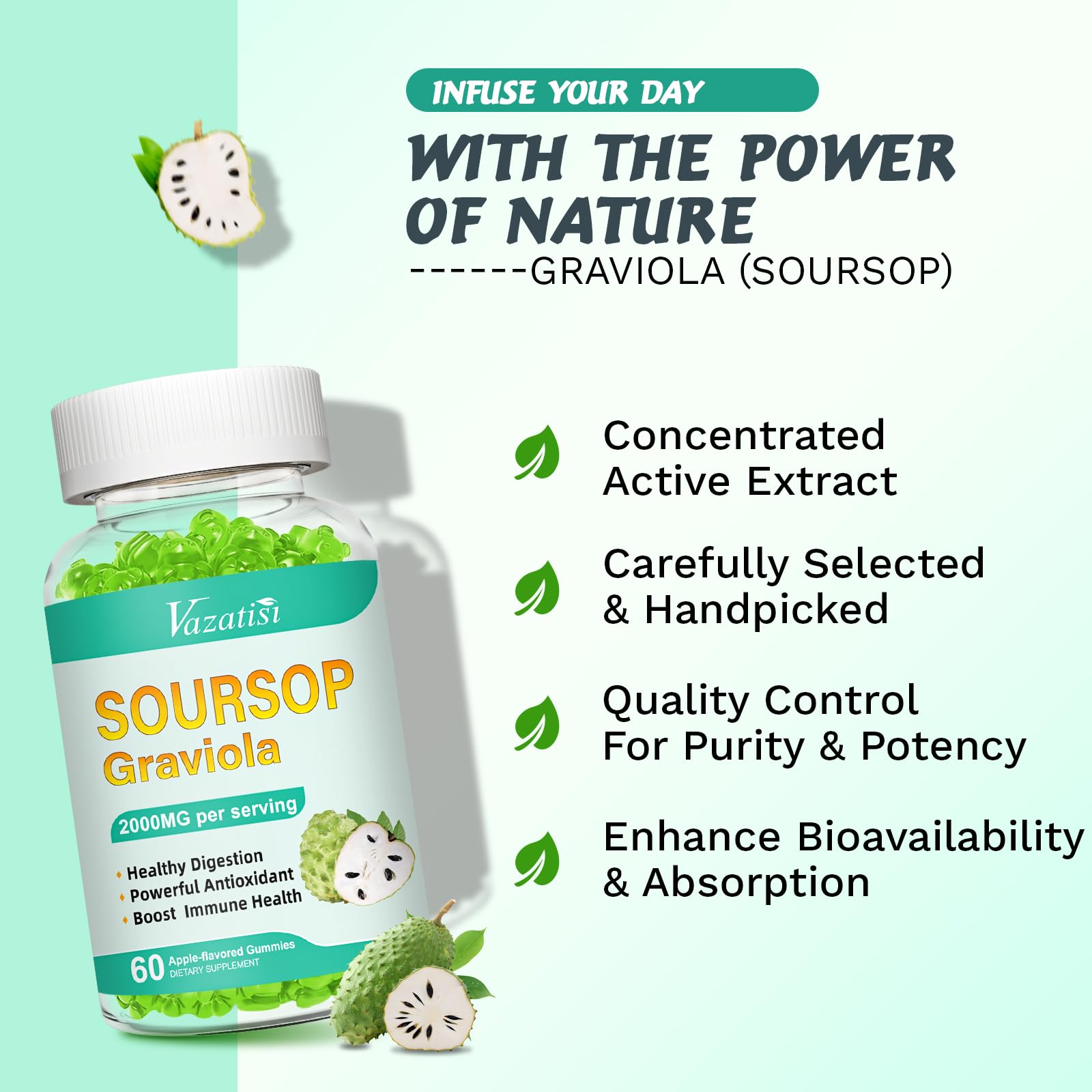 Soursop gummies for overall wellness