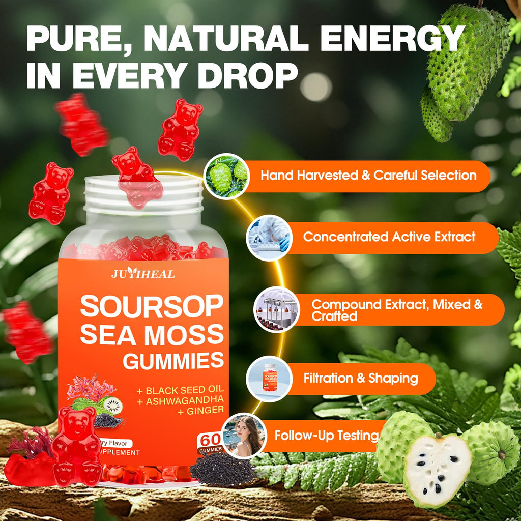 Soursop gummies with sea moss benefits