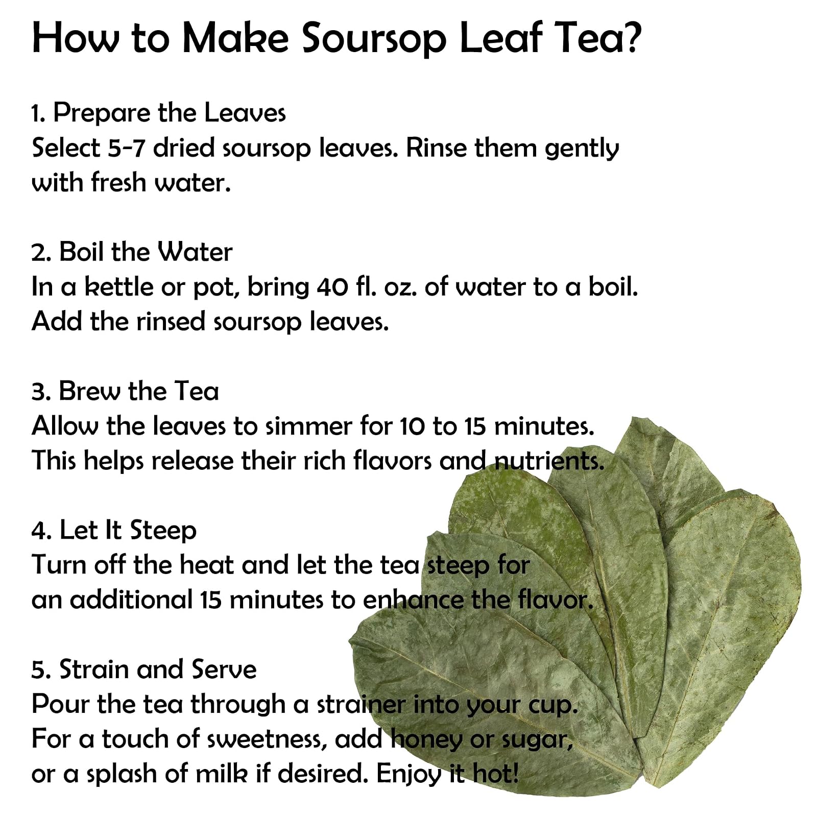 Soursop leaves for wellness tea
