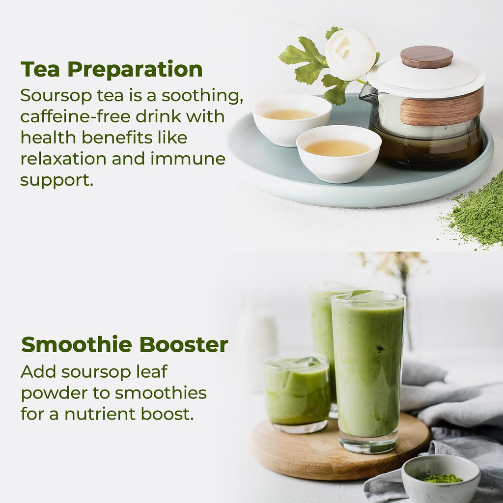 soursop leaves powder for calming tea