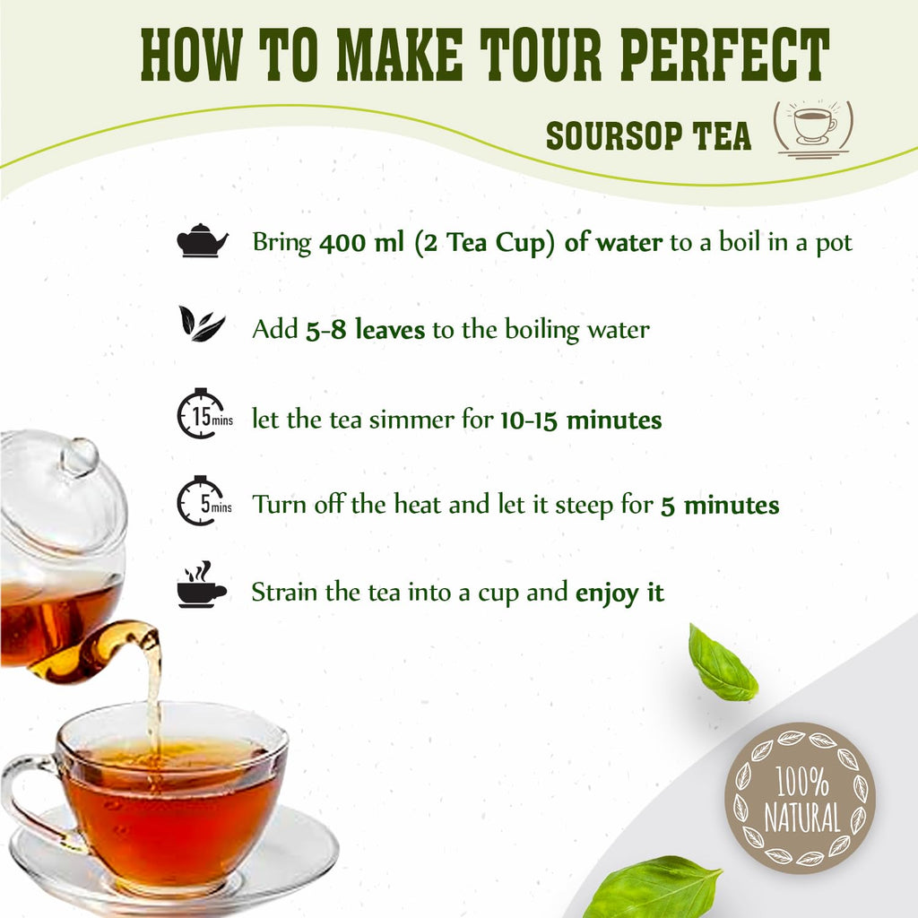 Soursop leaves tea for relaxation