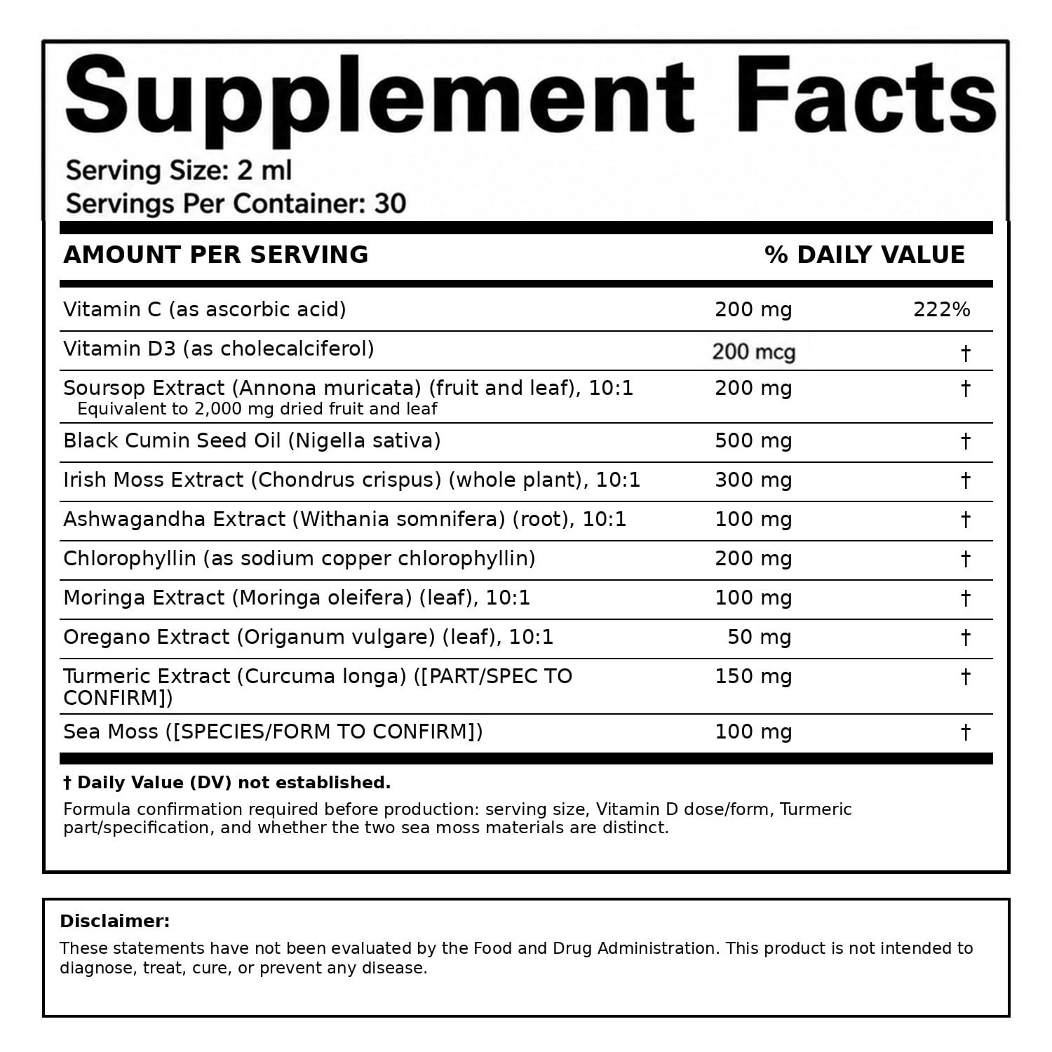 Soursop liquid drops for detox support