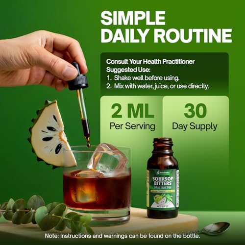 Soursop liquid drops for vitality