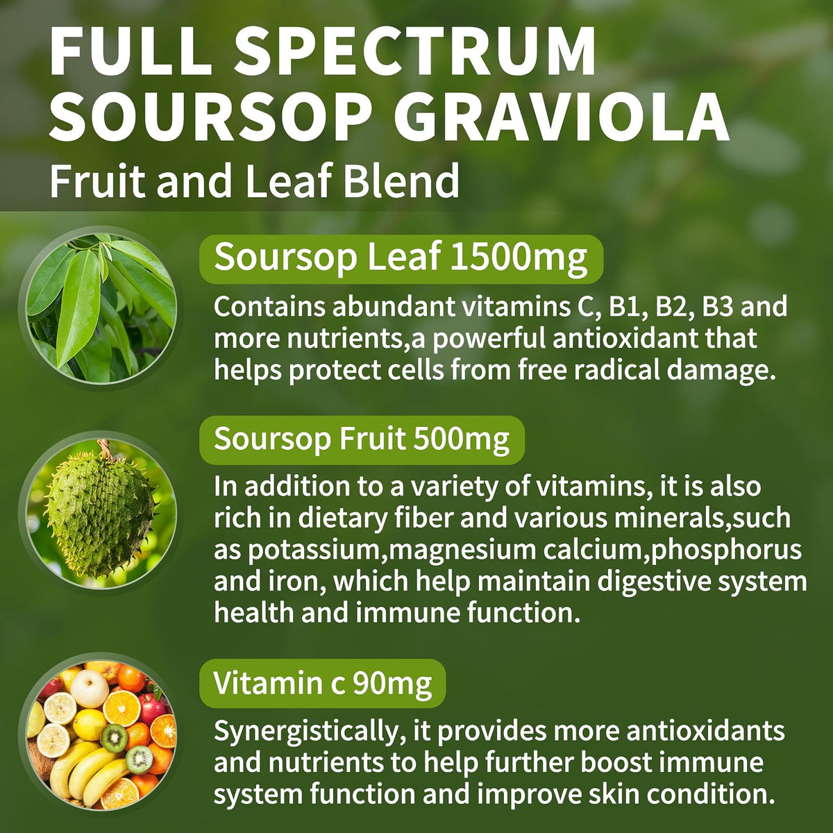 Soursop multivitamin for kids' nutrition