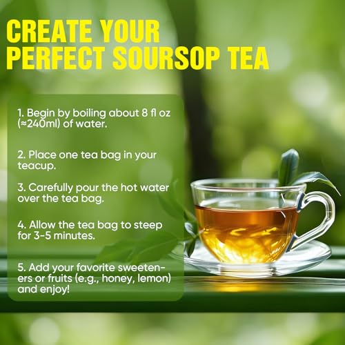 Soursop tea bags for refreshing beverages