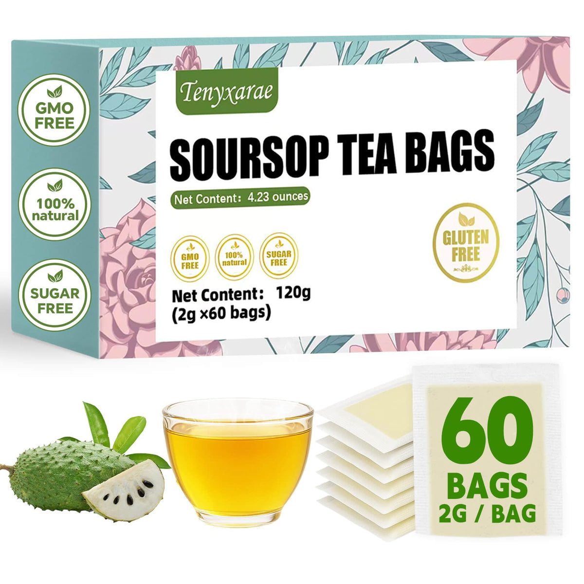 Soursop tea bags for relaxation