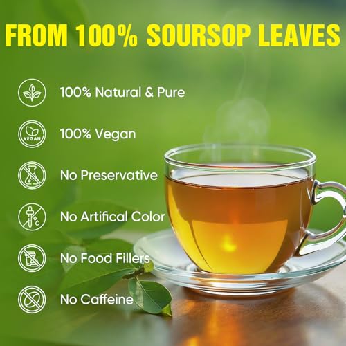 Soursop tea bags rich in antioxidants