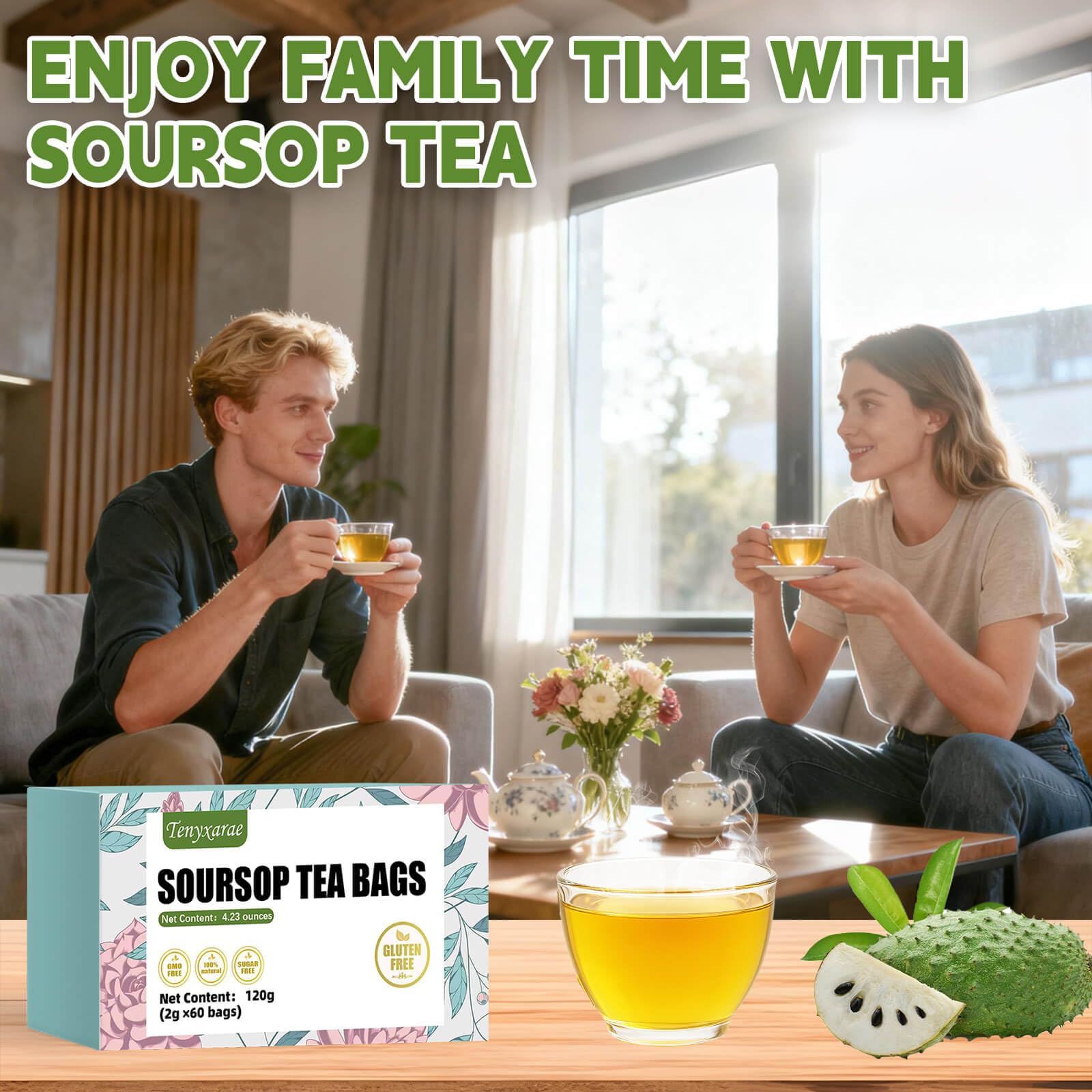 Soursop tea for digestive health