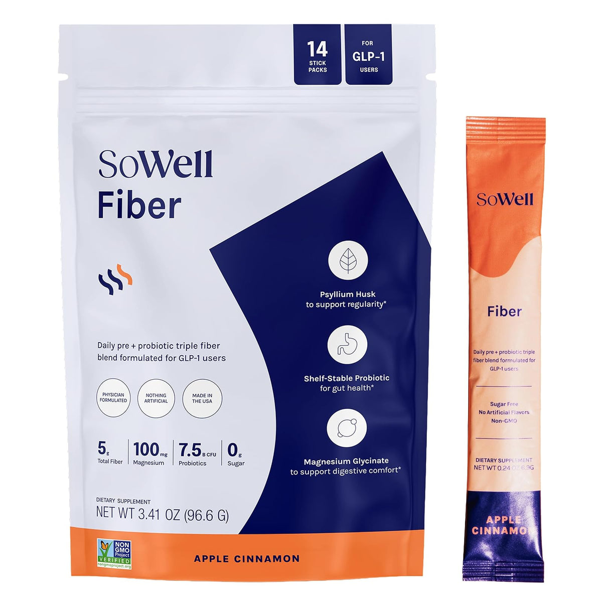 SoWell fiber drink mix sticks