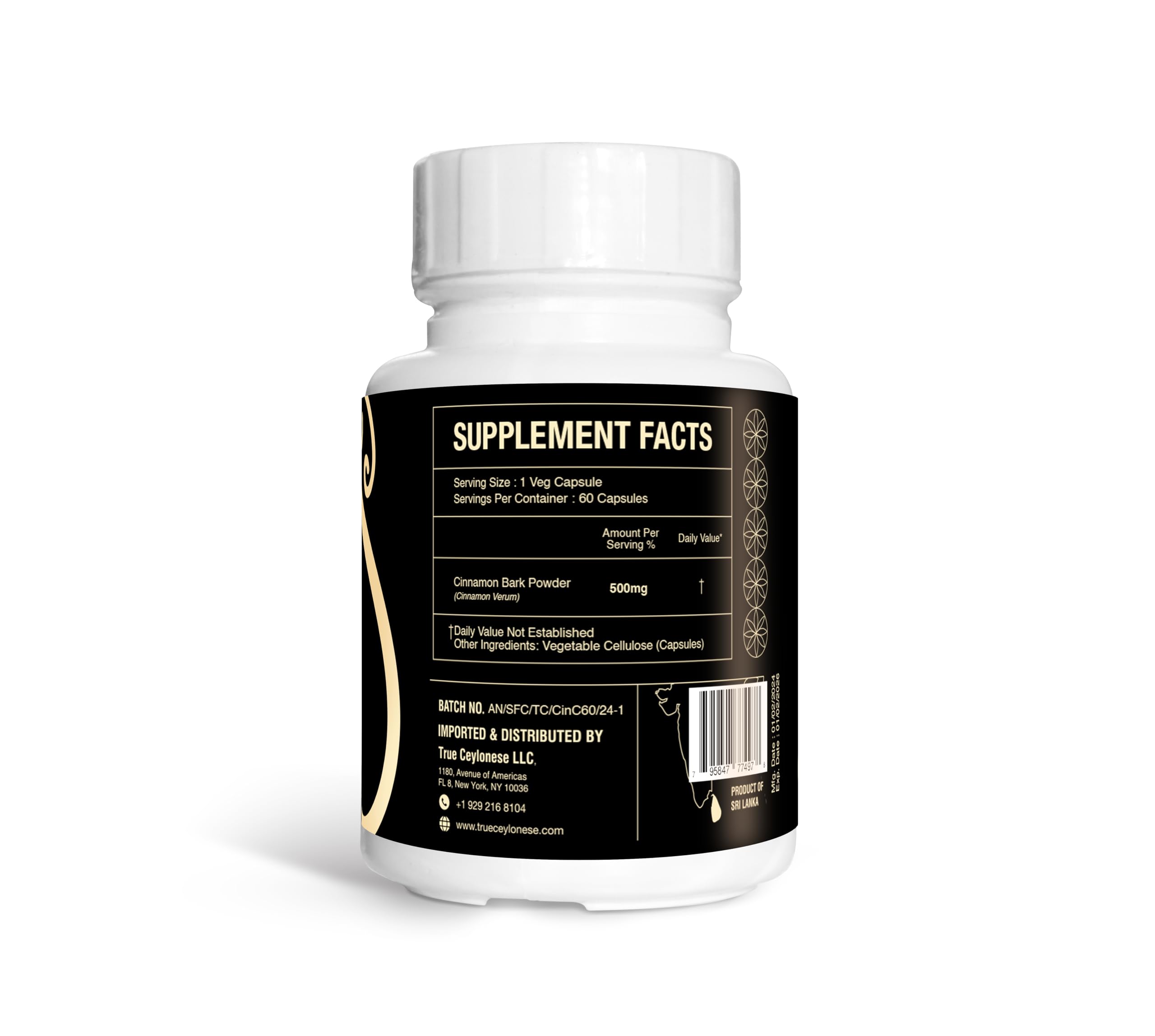 Soy-free cinnamon capsules for health