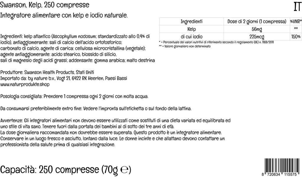 soy free iodine dietary supplement