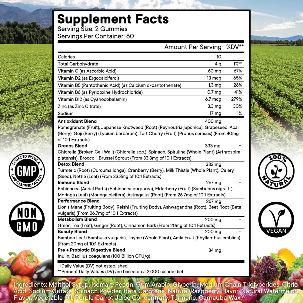 Soy-free vegetable vitamins for health