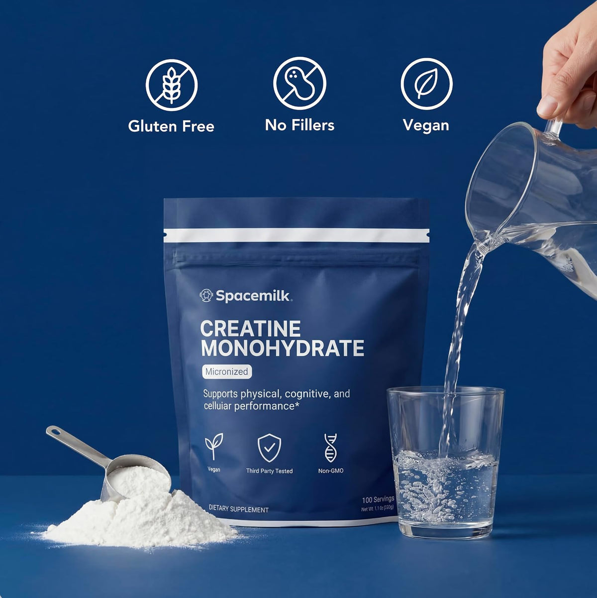 Spacemilk creatine for enhanced performance