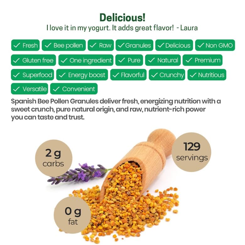 Spanish bee pollen granules for immunity