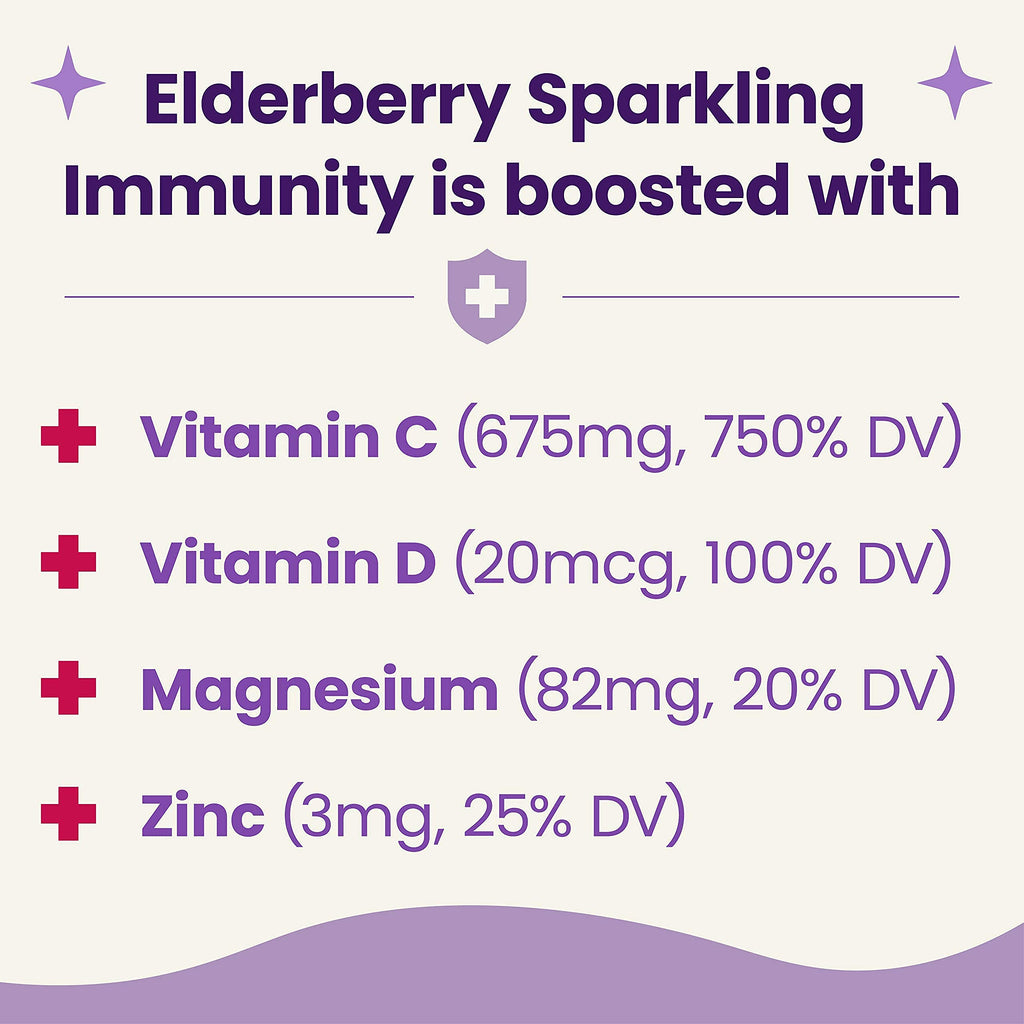 sparkling elderberry drink for wellness