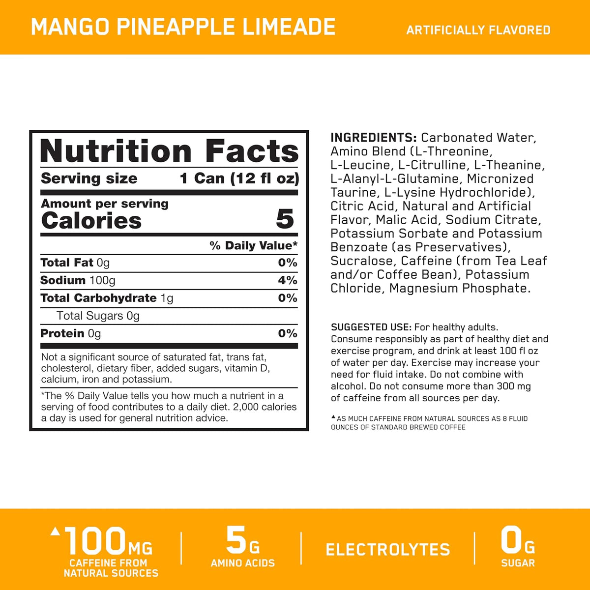 sparkling hydration with amino acids