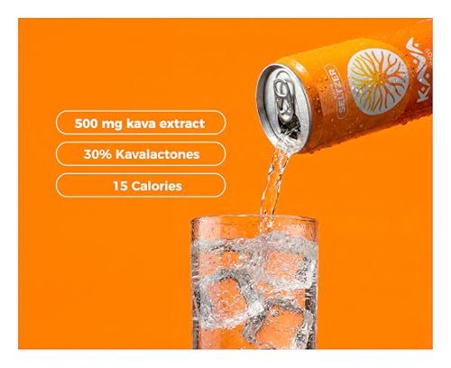 Sparkling kava seltzer for stress relief