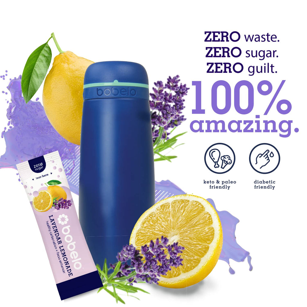 sparkling lavender lemonade beverage