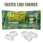 Spearmint energy gum with caffeine boost