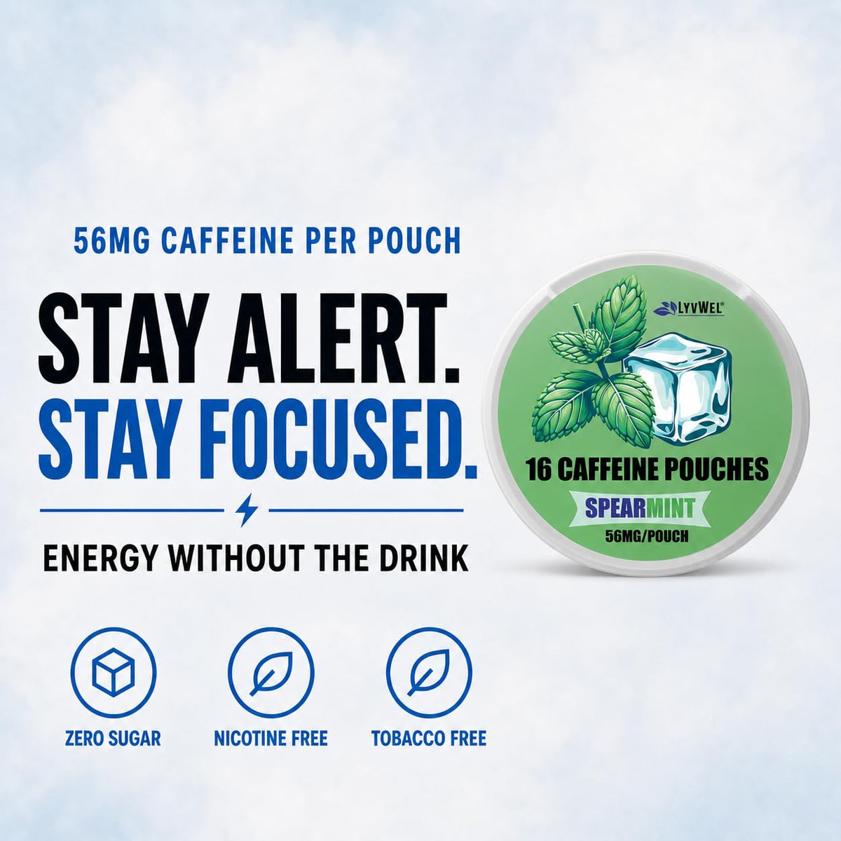 Spearmint flavour multivitamin pouches