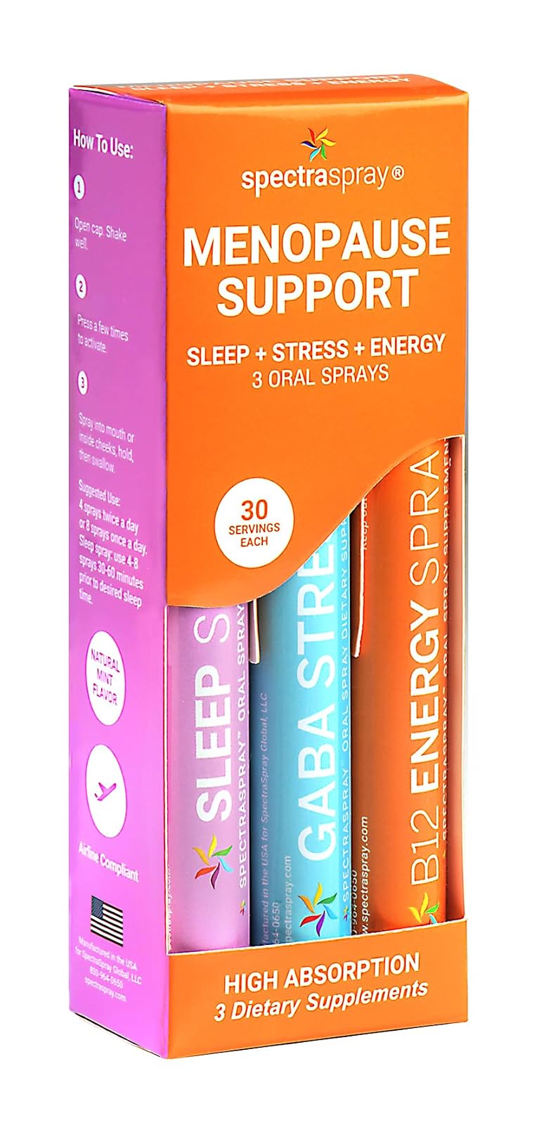 SpectraSpray menopause relief supplement