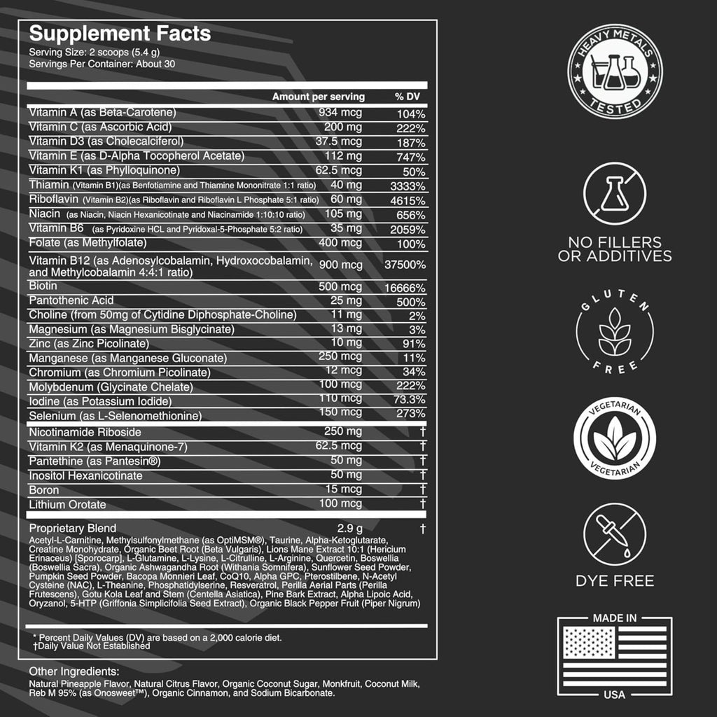 Spectrum Max complete multivitamin for energy