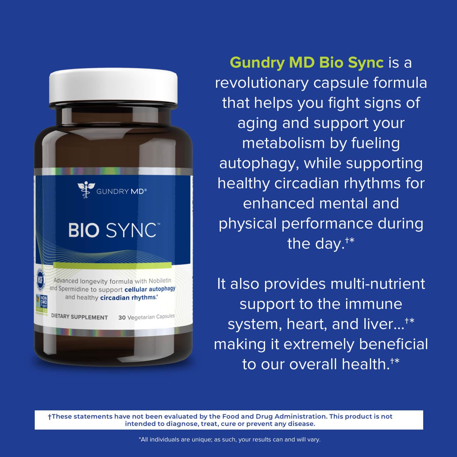 Spermidine enriched longevity supplement