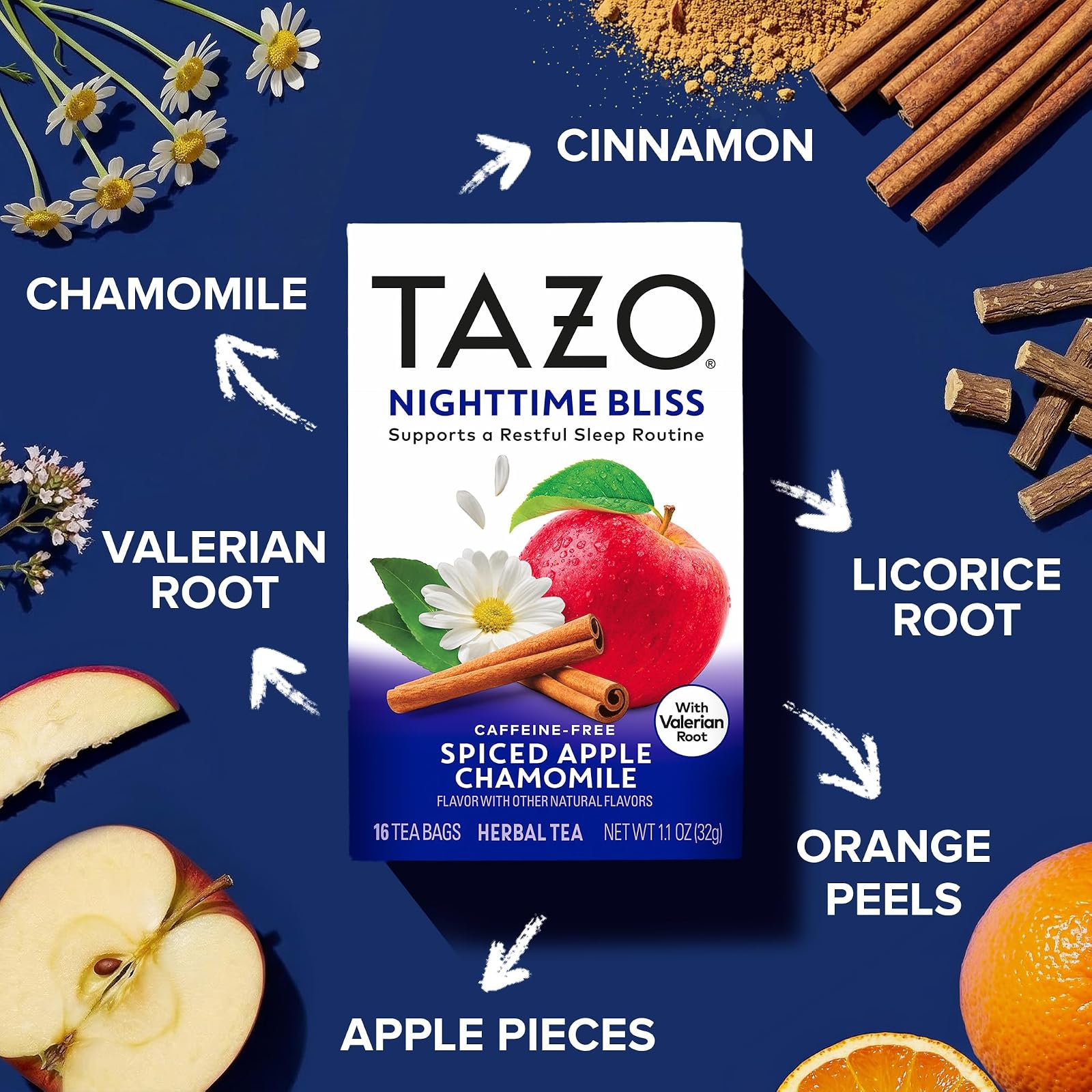 spiced apple chamomile tea bags
