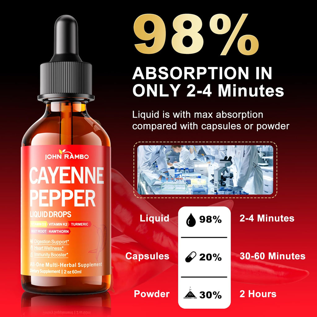 Spicy cayenne liquid for digestive health
