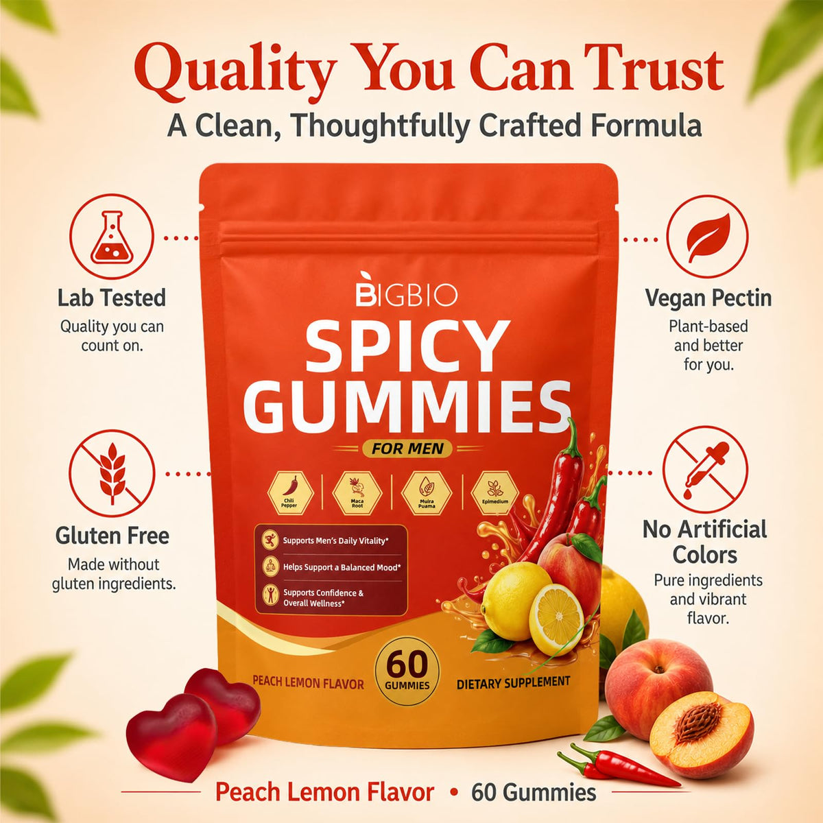 spicy gummy cubes with herbal benefits