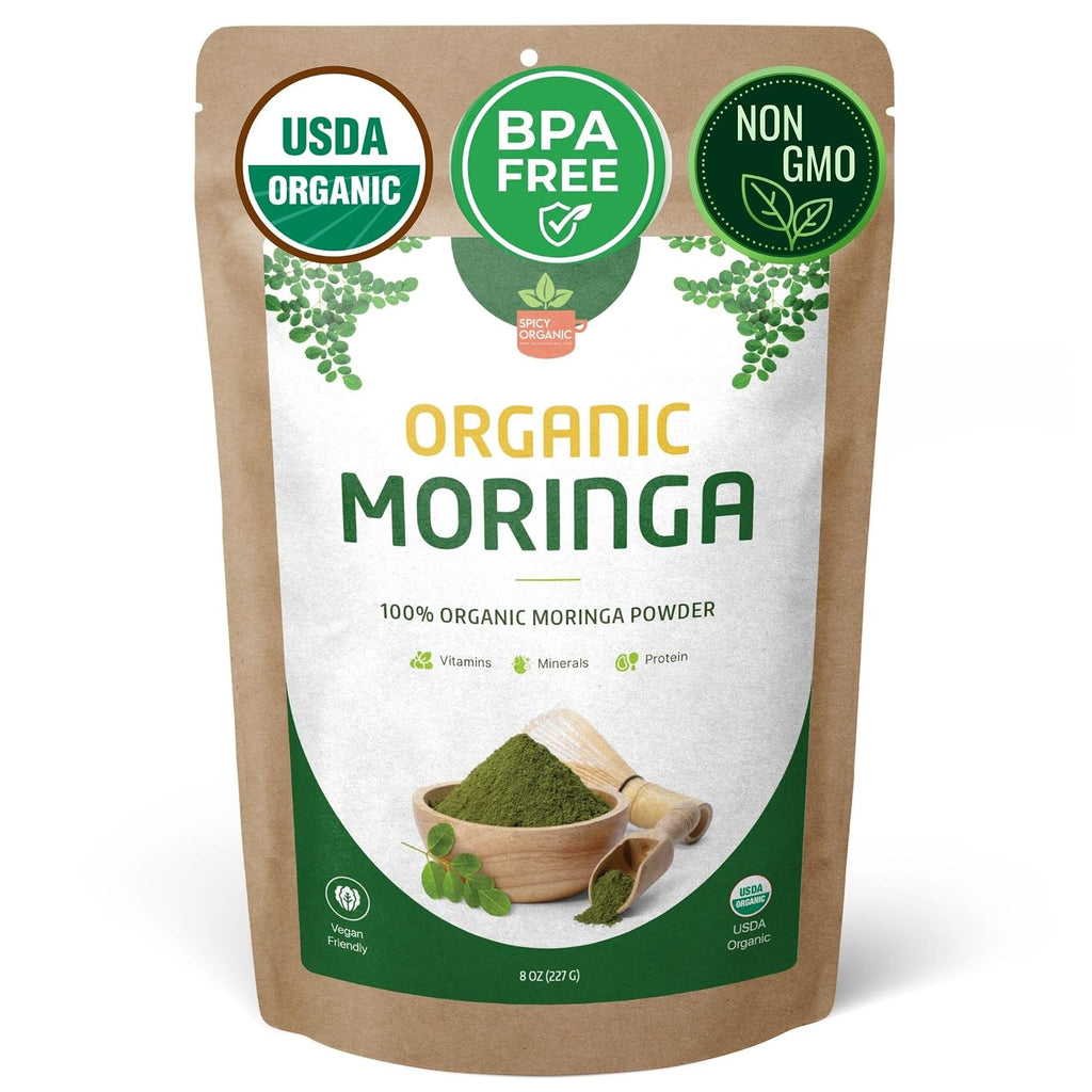 Spicy Organic Moringa Powder for smoothies