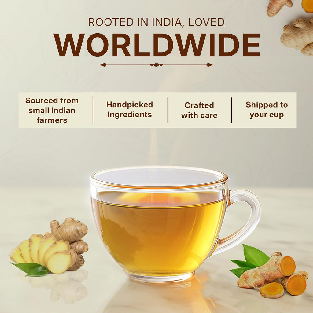 spicy turmeric ginger tea infusion