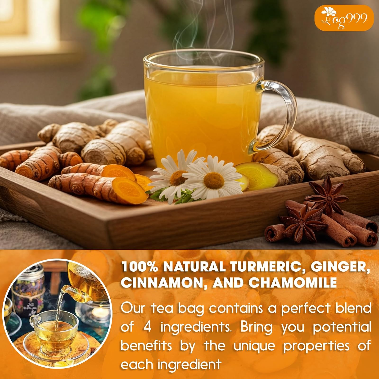 spicy turmeric herbal detox tea