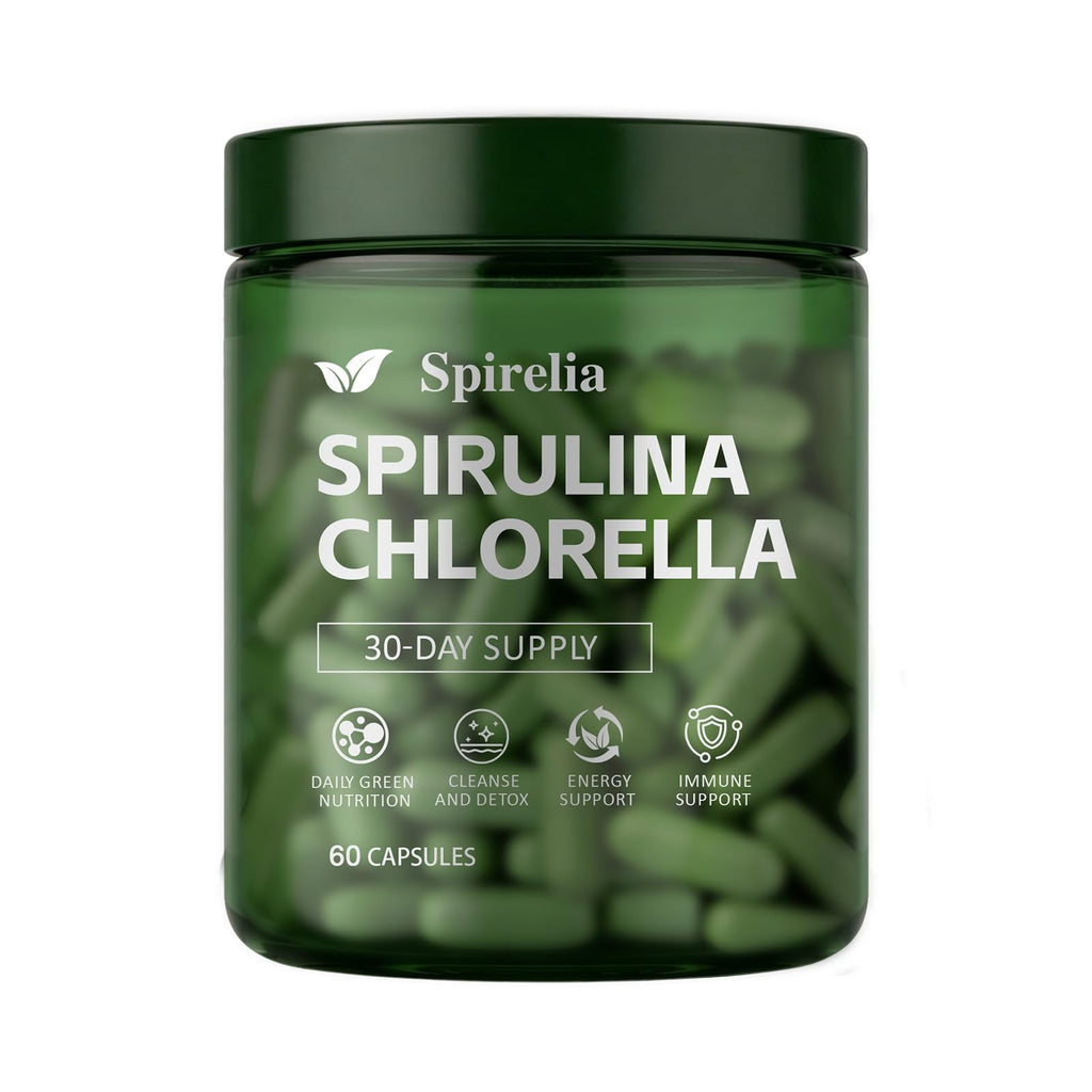 Spirelia spirulina and chlorella capsules