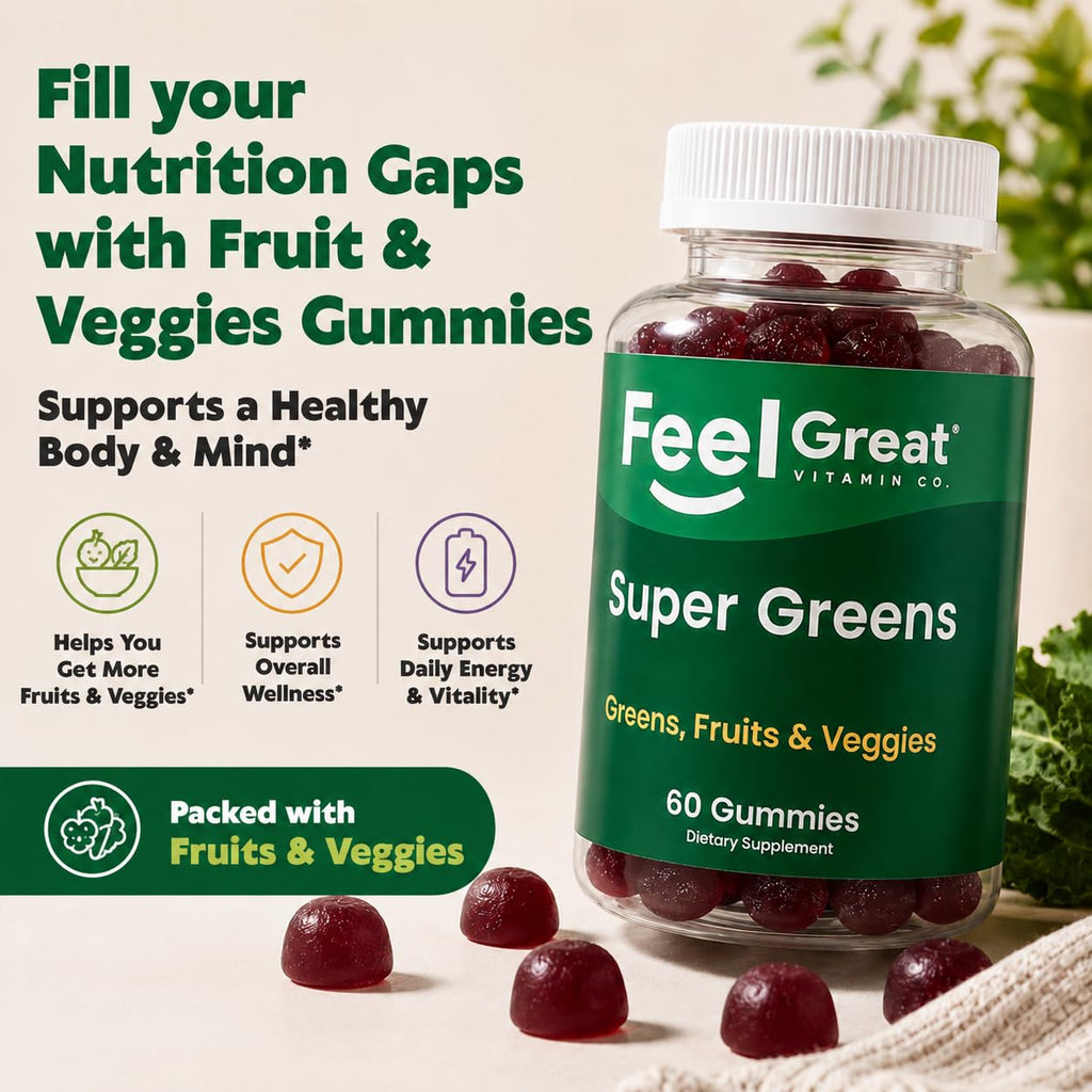 Spirulina and spinach gummy multivitamin