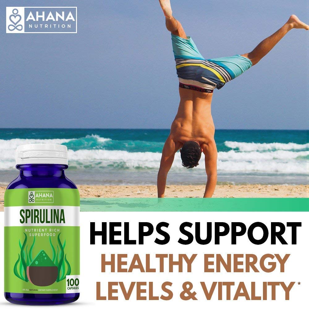 Spirulina capsules for active lifestyle