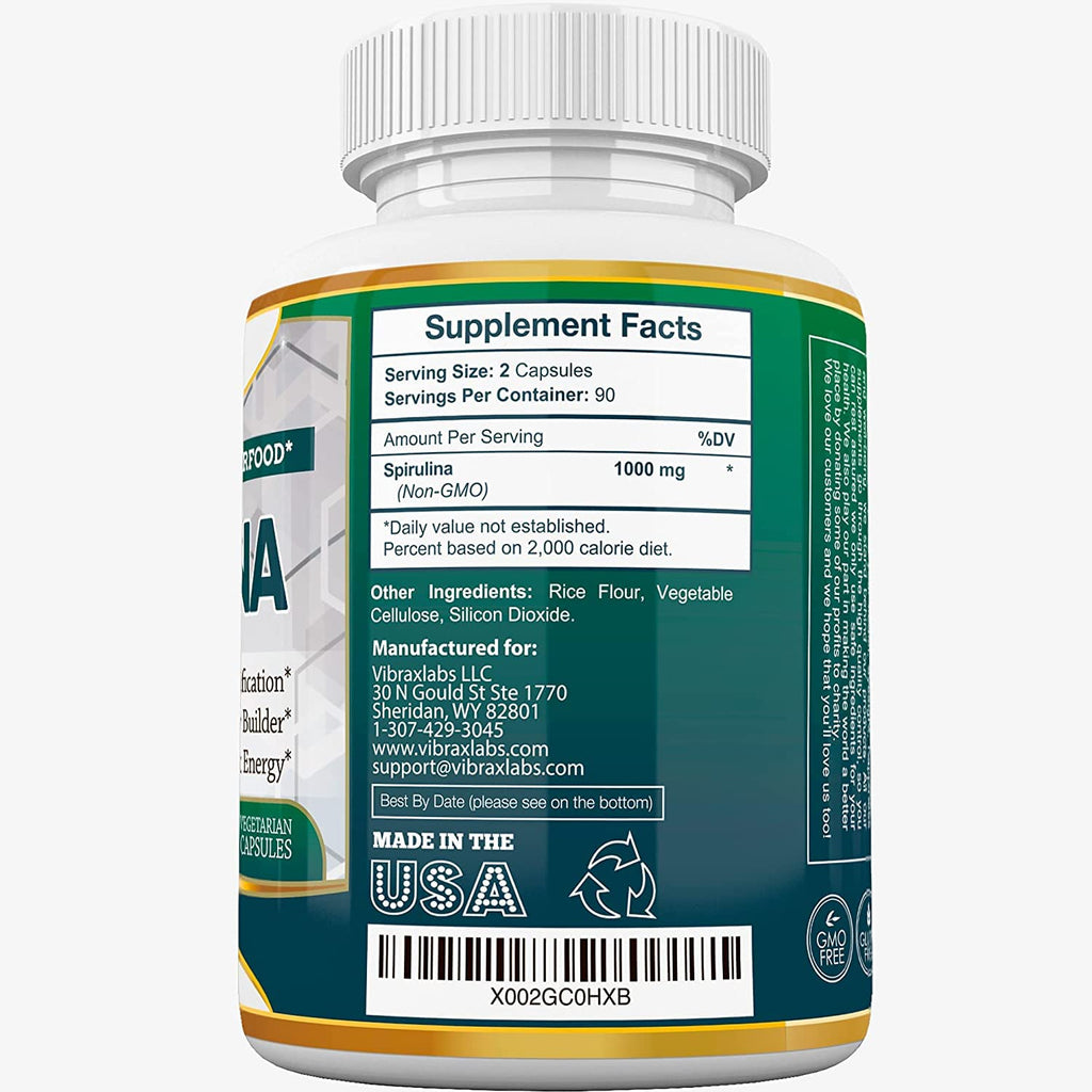 Spirulina capsules for athletes