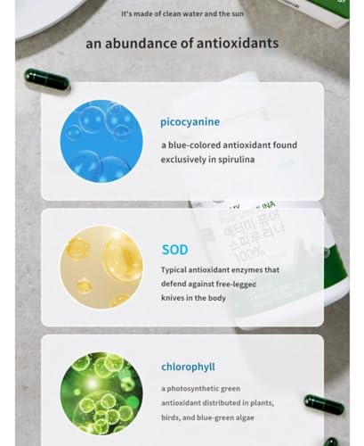 Spirulina capsules for convenient nutrition