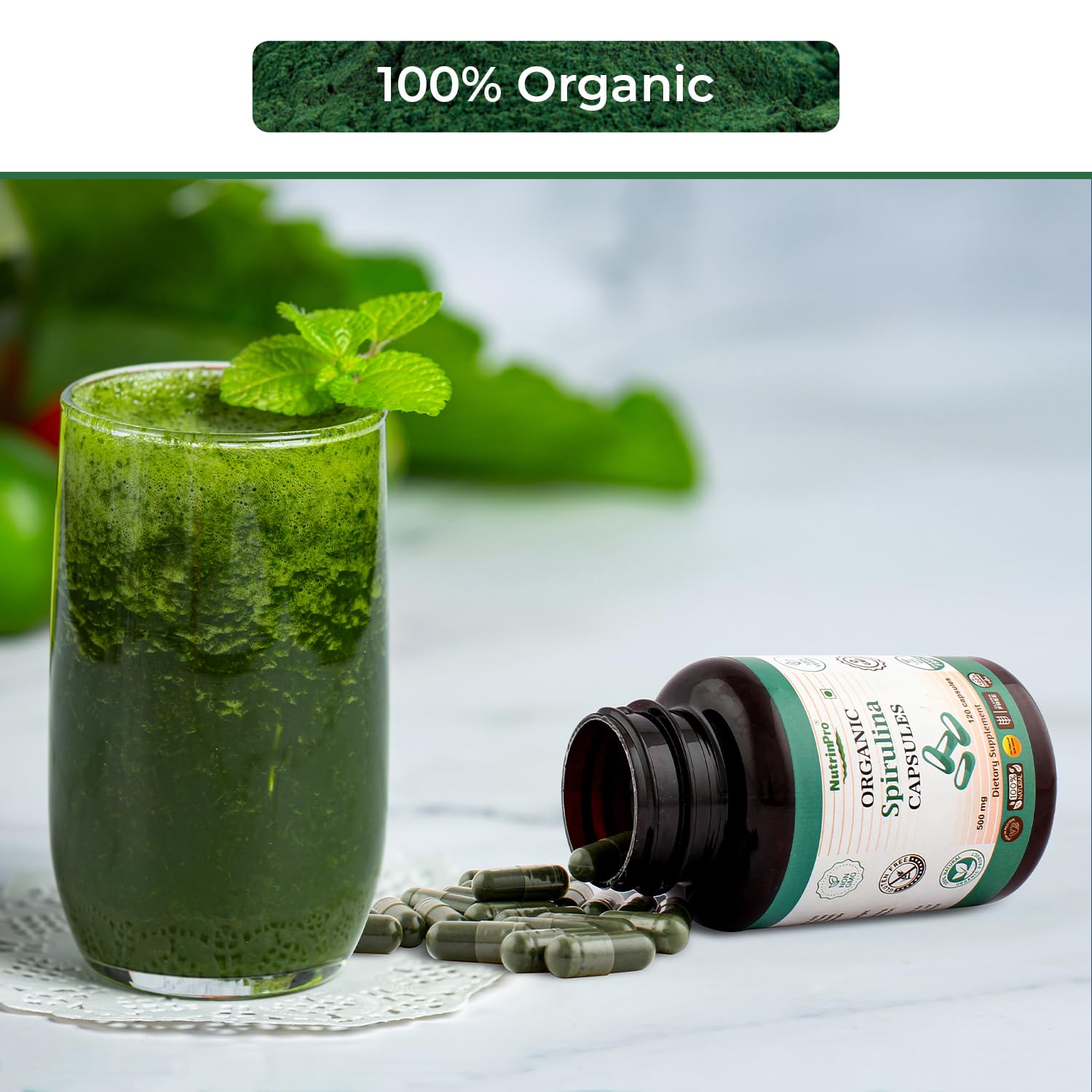 spirulina capsules for daily nutrition