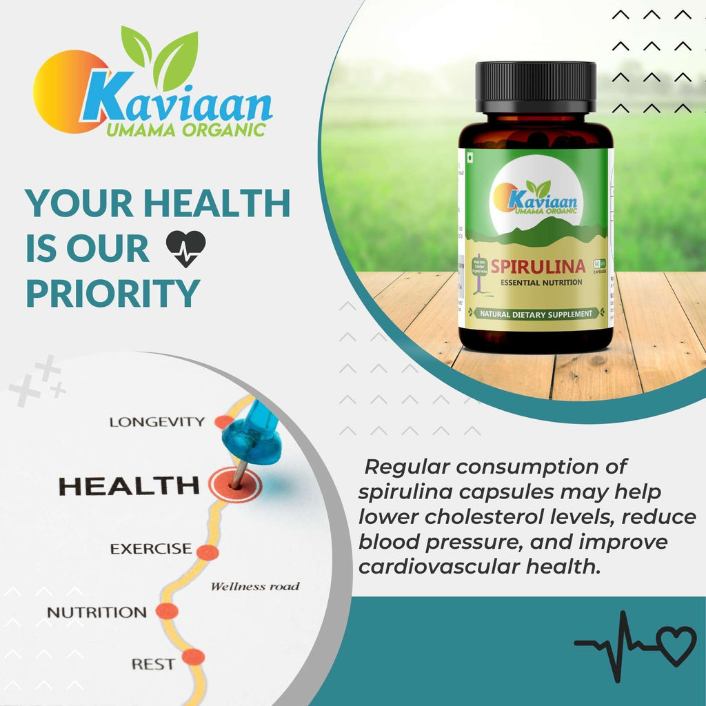 Spirulina capsules for daily nutrition