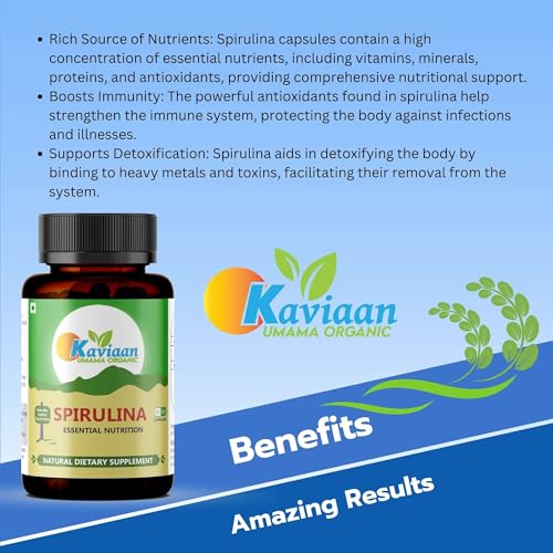 Spirulina capsules for detoxification