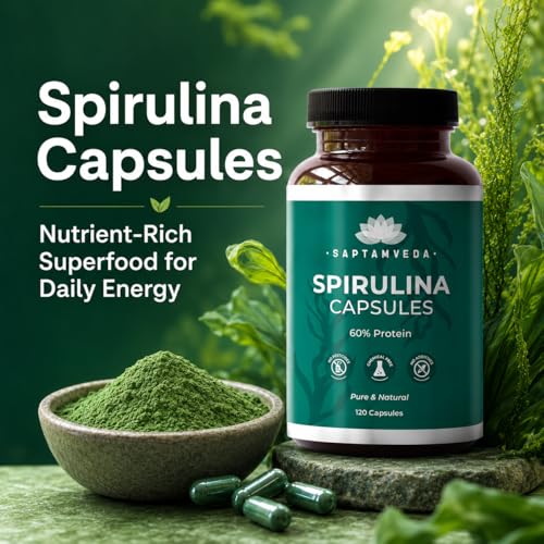 Spirulina capsules for healthy skin