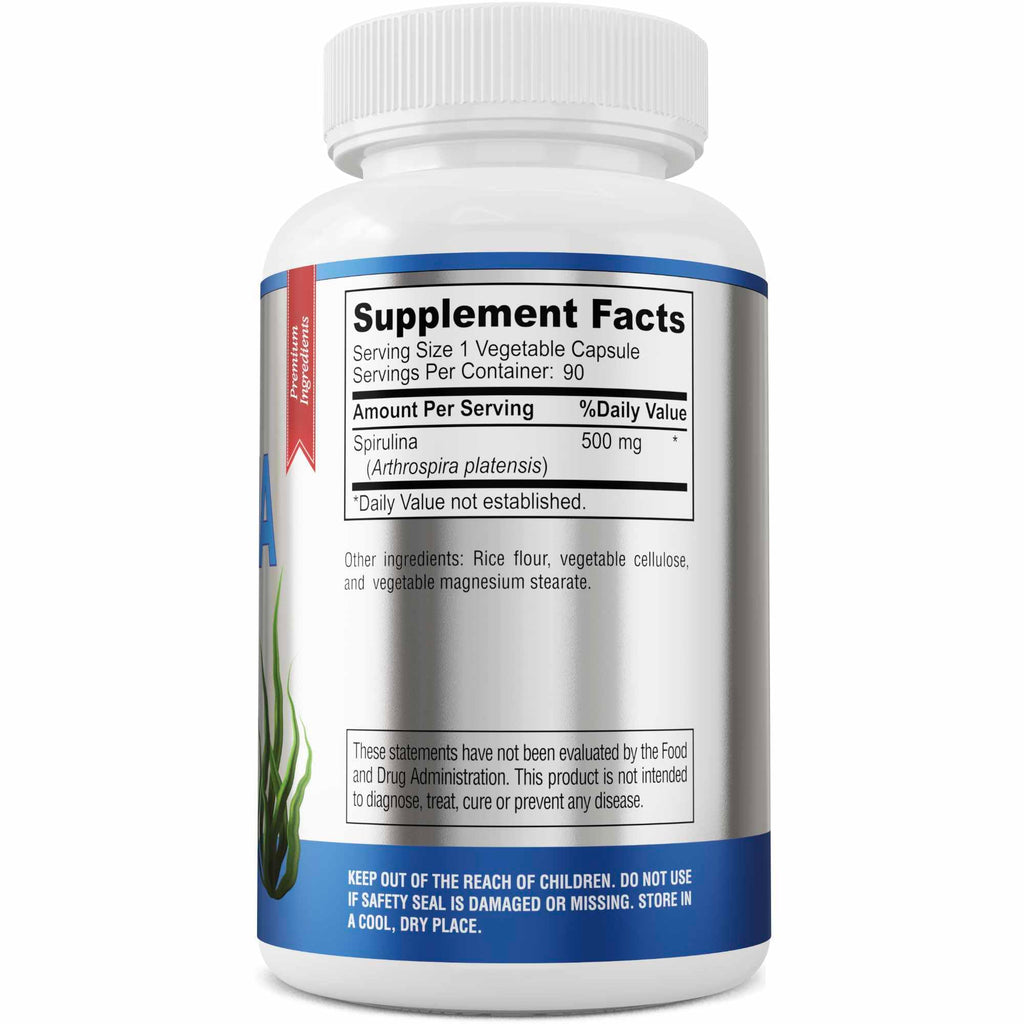 Spirulina capsules for optimal wellness