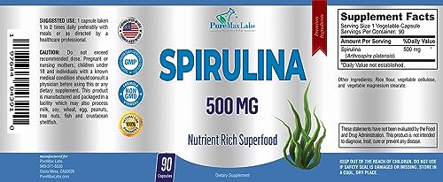 Spirulina capsules for skin health