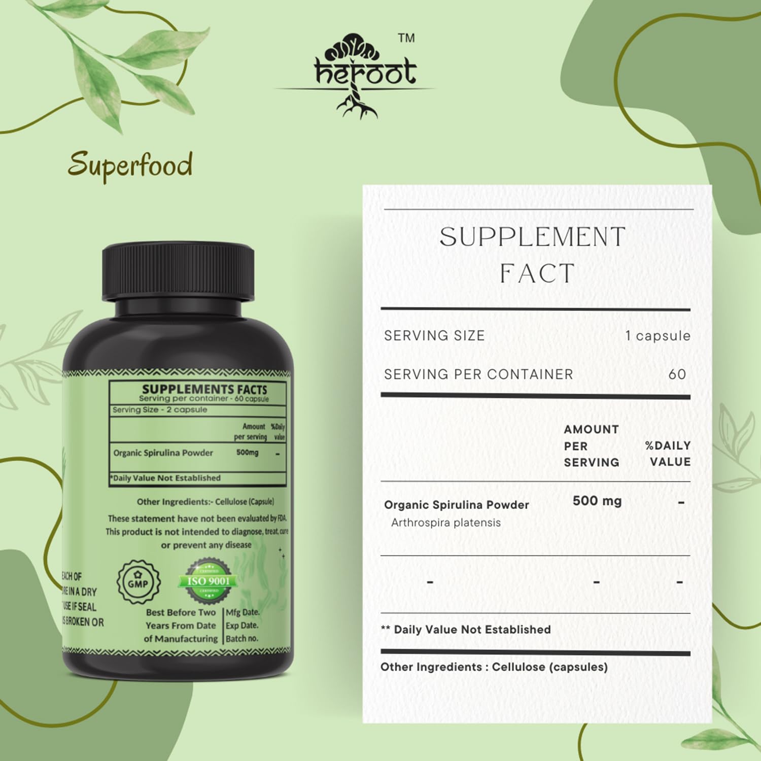 spirulina capsules for vitality