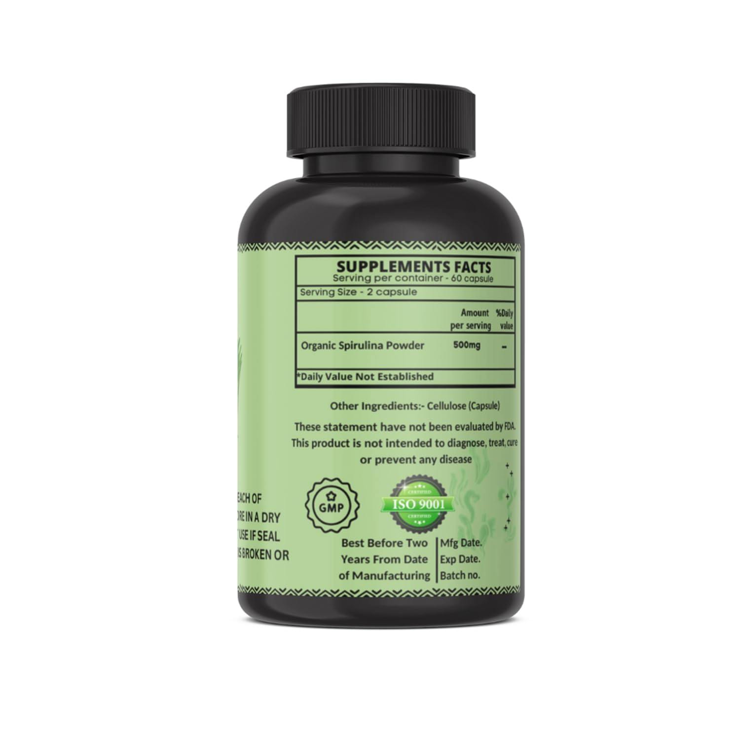 spirulina capsules with vitamins