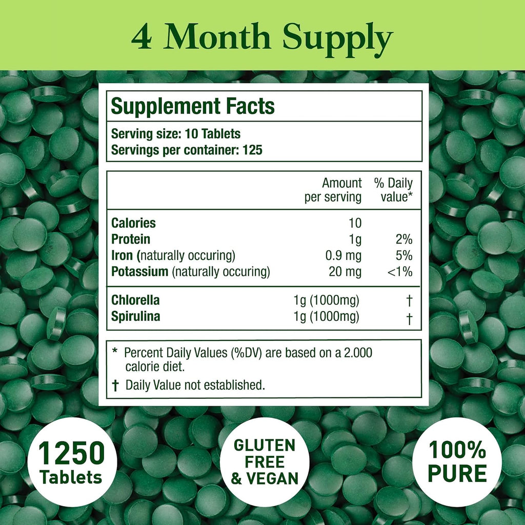 spirulina chlorella for detox support