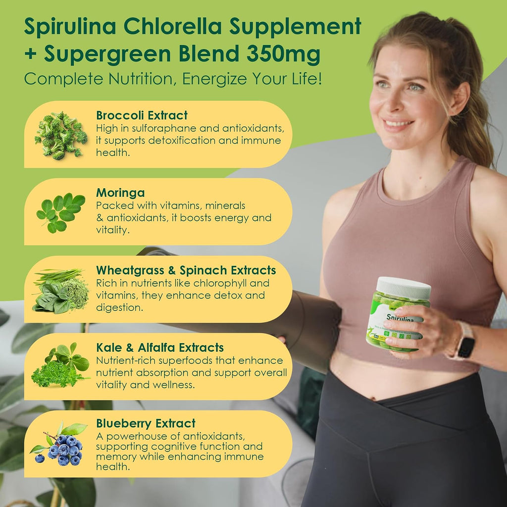 spirulina chlorella gummies for immune support