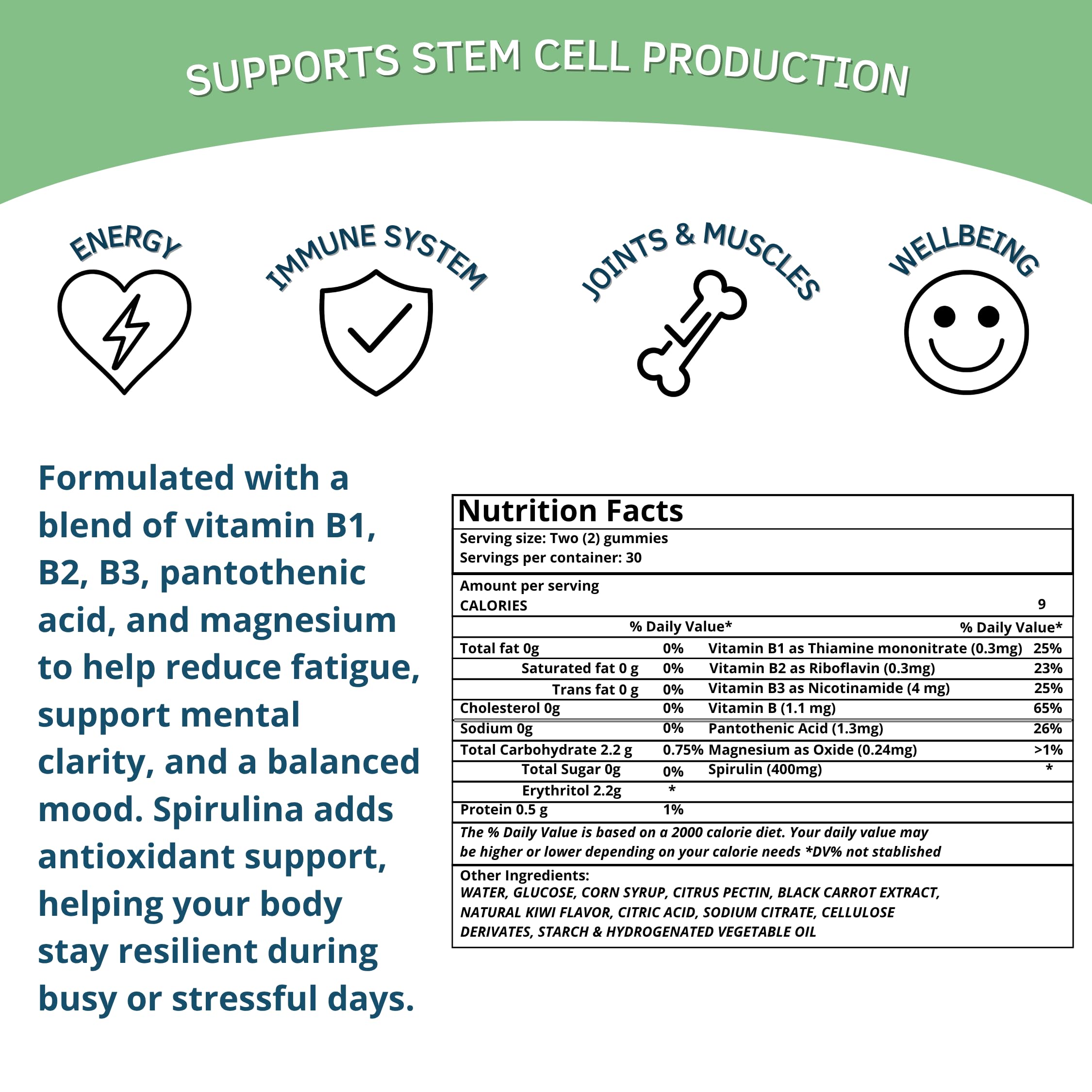 spirulina infused vitamin supplements